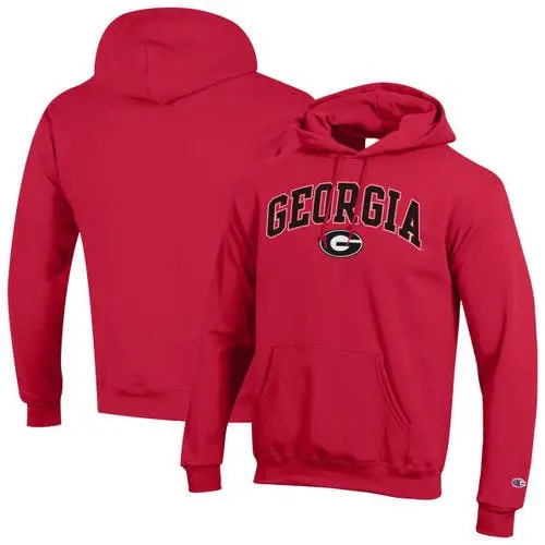 Champion Georgia Bulldogs Arch Over Logo Pullover Hoodie - Red