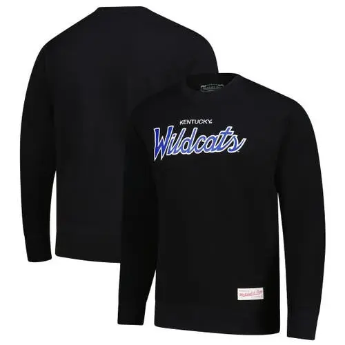 Mitchell & Ness Kentucky Wildcats Elite Script Crewneck Sweatshirt - Black