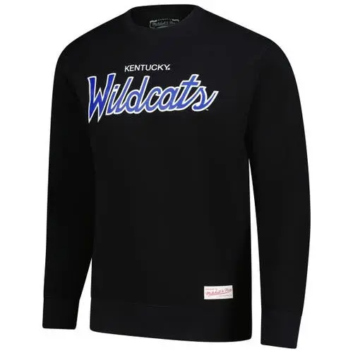 Mitchell & Ness Kentucky Wildcats Elite Script Crewneck Sweatshirt - Black