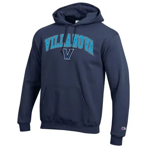 Champion Villanova Wildcats Arched Logo Fleece Pullover Hoodie - Navy