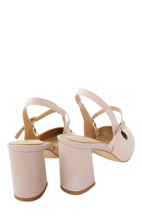 BELLE & BLOOM Up And Away Mary Jane Slingback Mules - Dusty Pink