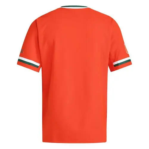 Adidas Miami Hurricanes V-neck Baseball Jersey By - Orange