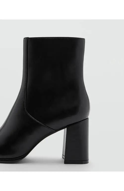 Mango Block Heel Bootie