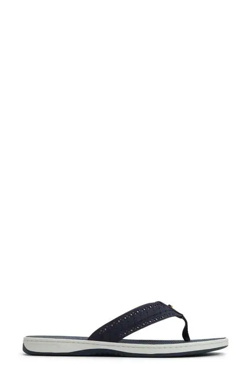 Sperry Seafish 3 Perforated Flip Flop - Navy