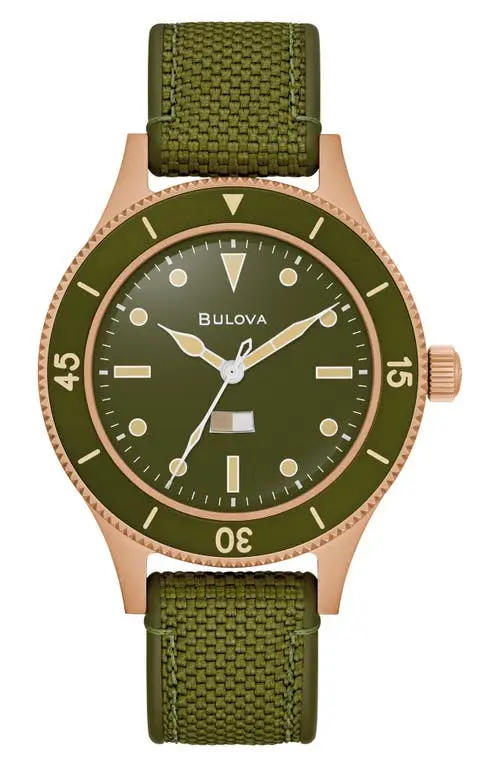 Bulova Archive Series Mil-ships Bronze Strap Watch - Bronze-tone