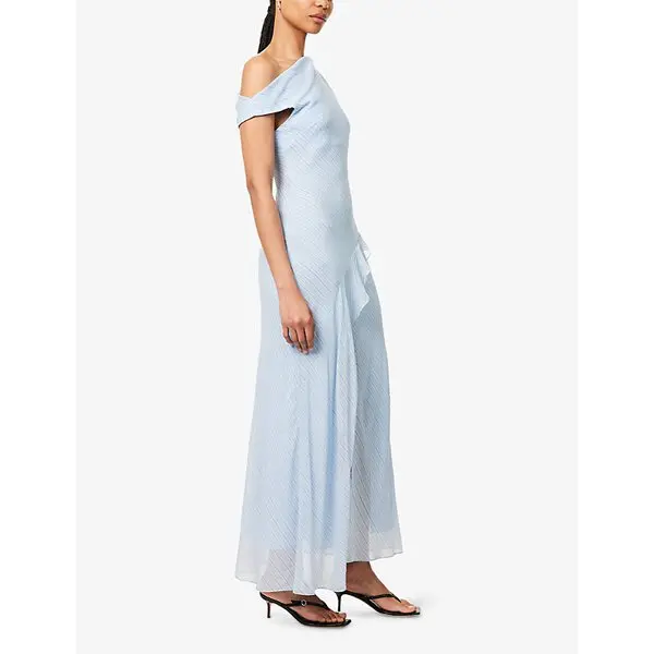 bec and bridge sky blue dress Dreamer Asym Dress in Dusty Blue main image 0