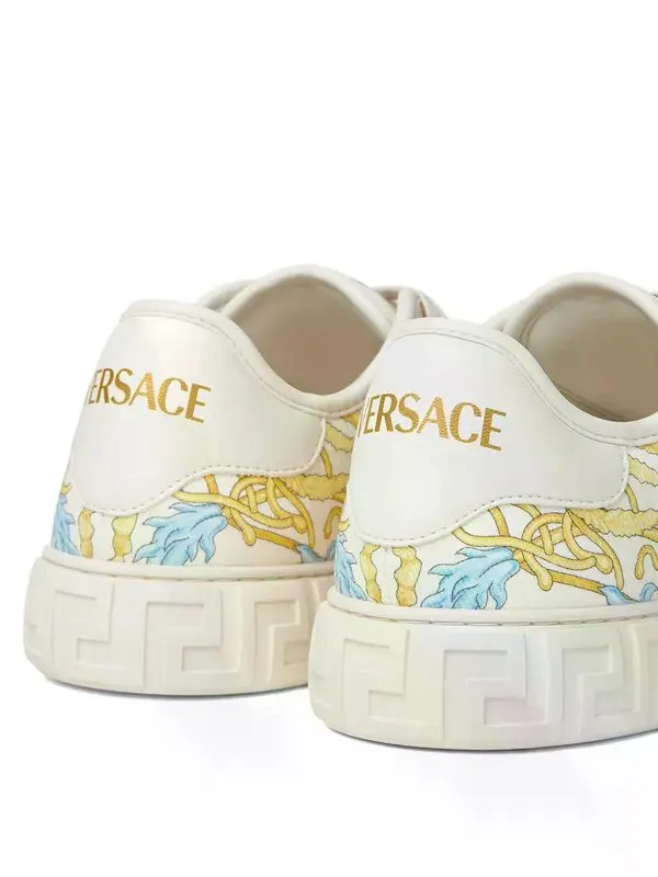 Versace Underwater Barocco Greca Sneakers - White