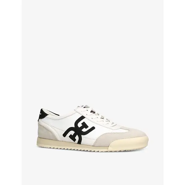 Sam Edelman Ivey Leather And Suede Low-top Trainers - White