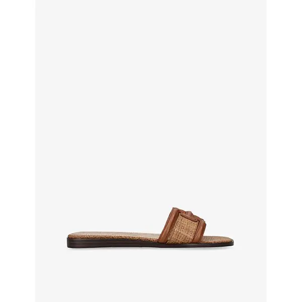 Sam Edelman Irina Leather And Woven Sandals - Brown/oth