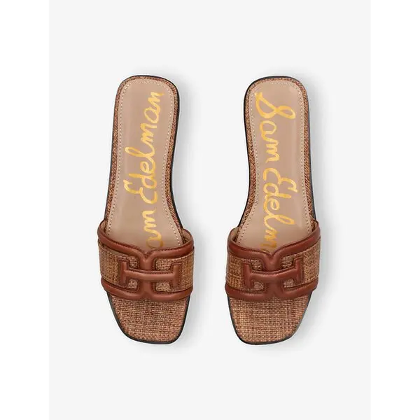 Sam Edelman Irina Leather And Woven Sandals - Brown/oth
