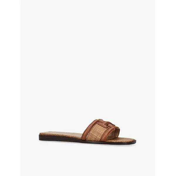 Sam Edelman Irina Leather And Woven Sandals - Brown/oth