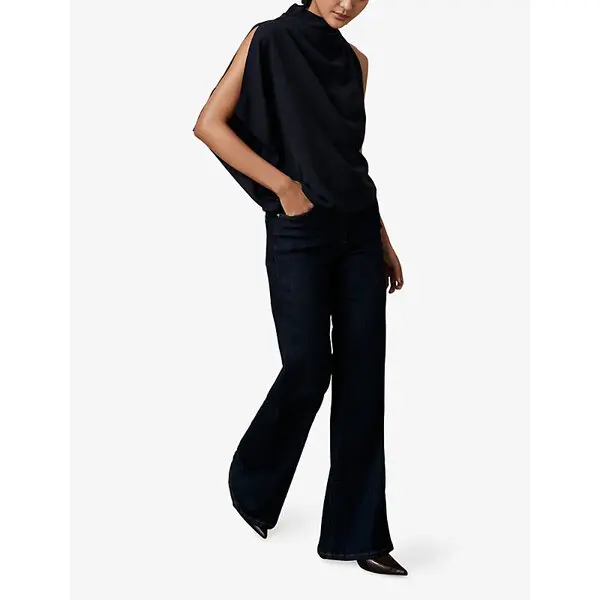 REISS Elle One-shoulder Draped Top
