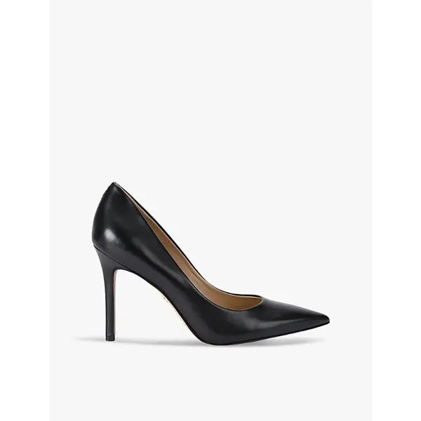 Sam Edelman Hazel Leather Heeled Courts - Black
