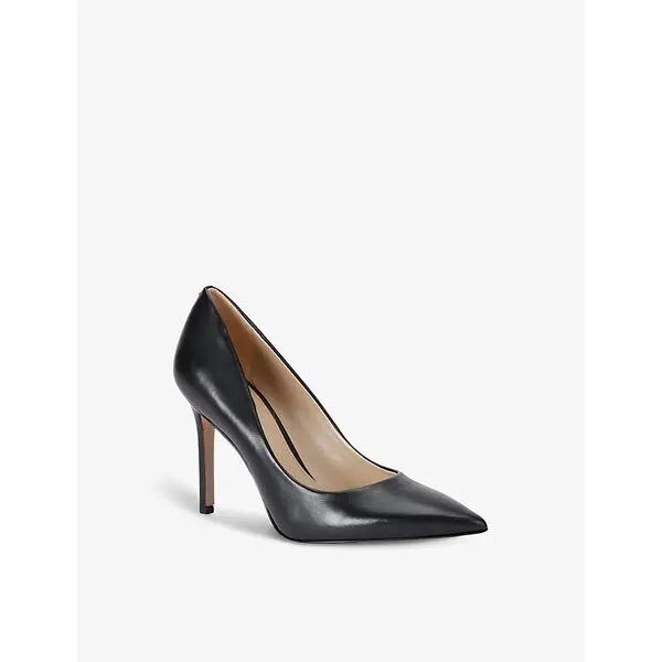 Sam Edelman Hazel Leather Heeled Courts - Black