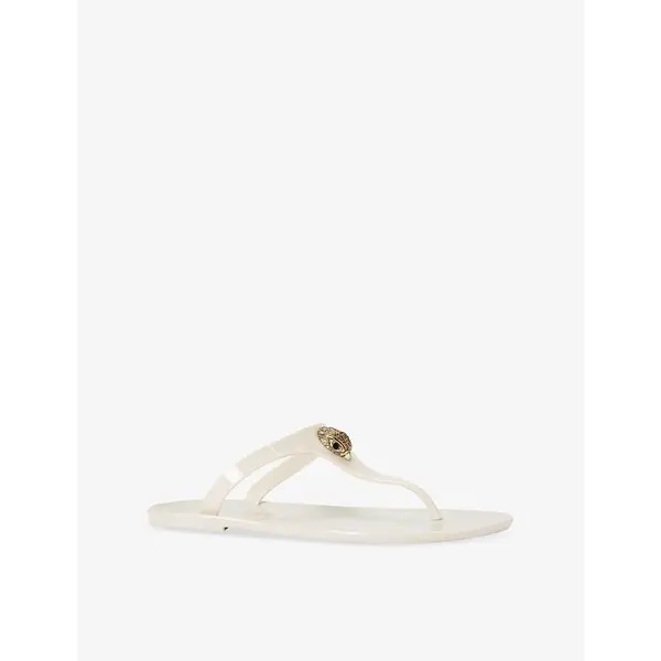 Kurt Geiger Maddison Faux-leather Flat Sandals - Bone