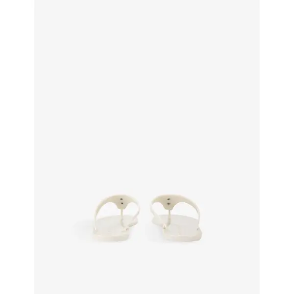 Kurt Geiger Maddison Faux-leather Flat Sandals - Bone