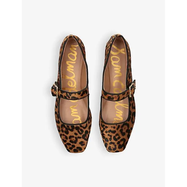 Sam Edelman Leopard Print Leather Ballet Flats