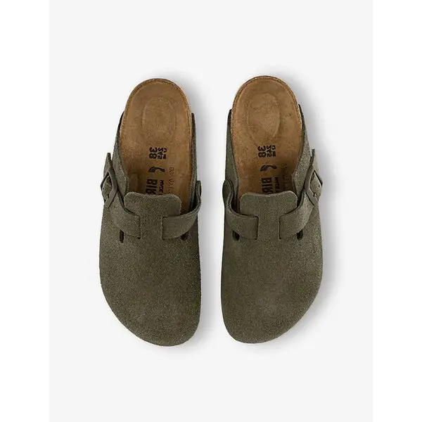 BIRKENSTOCK Boston Suede Clogs - Thyme