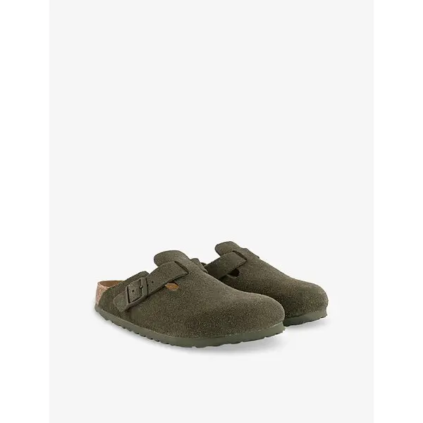 BIRKENSTOCK Boston Suede Clogs - Thyme