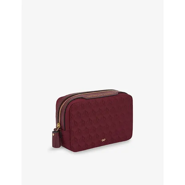 ANYA HINDMARCH Leather And Woven Pouch