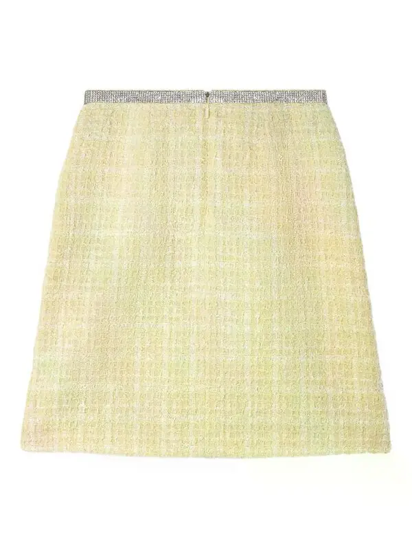 Versace Crystal-embellished Tweed Mini Skirt