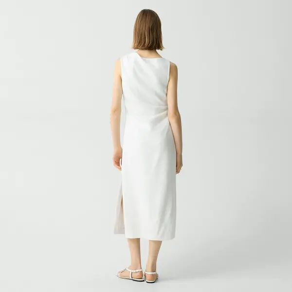 Theory Draped Midi Dress - Ivory