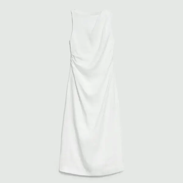 Theory Draped Midi Dress - Ivory