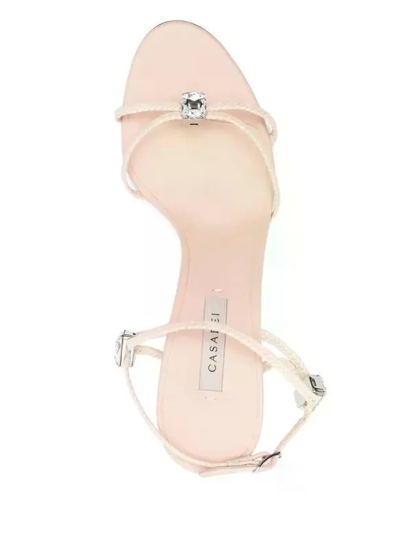 Casadei Round-toe Embellished Sandals