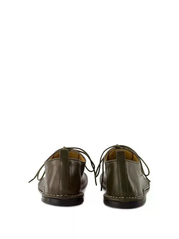 AMI Paris Leather Oxford Shoes - Green