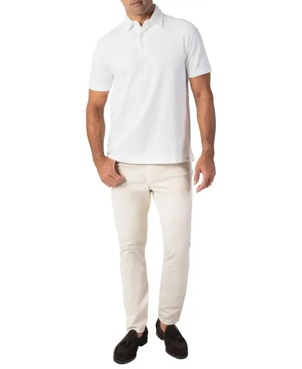 Robert Talbott Walker Short Sleeve Polo Shirt - White
