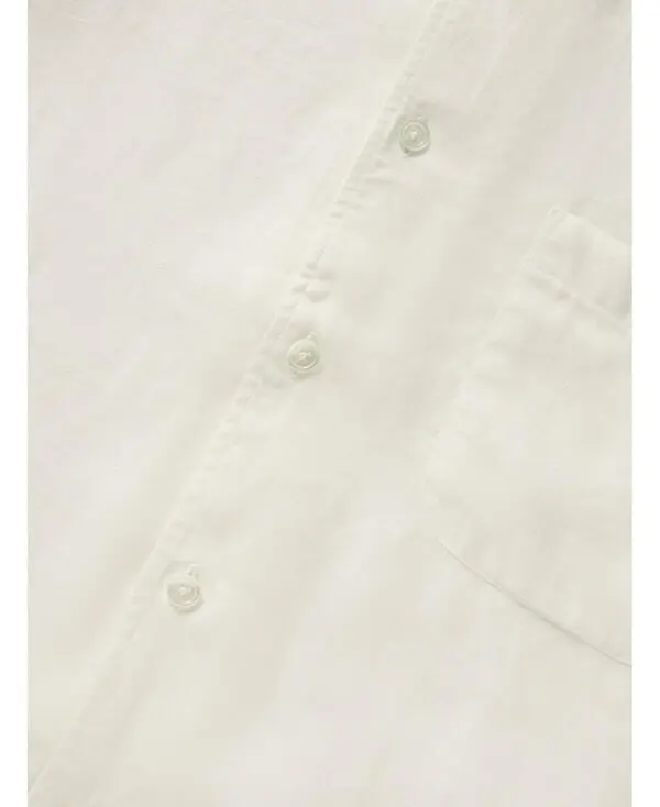 Robert Talbott Morgan Short Sleeve Linen Shirt - White