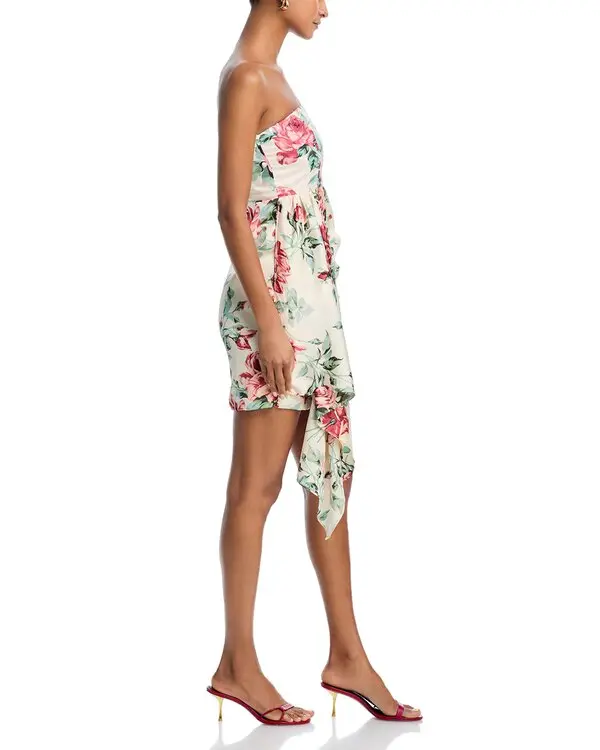 Aqua Strapless Mini Dress
