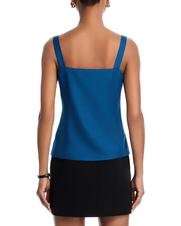 Aqua Square Neck Tank Vest - Indigo
