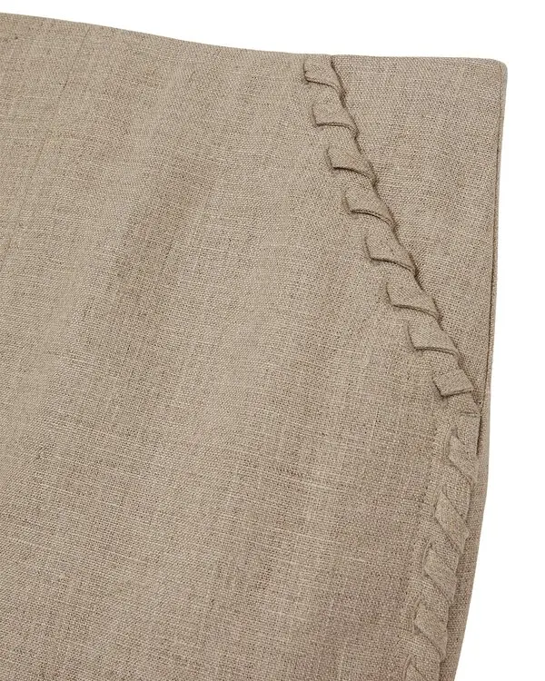 REISS Whip Stitch Linen Mini Skirt