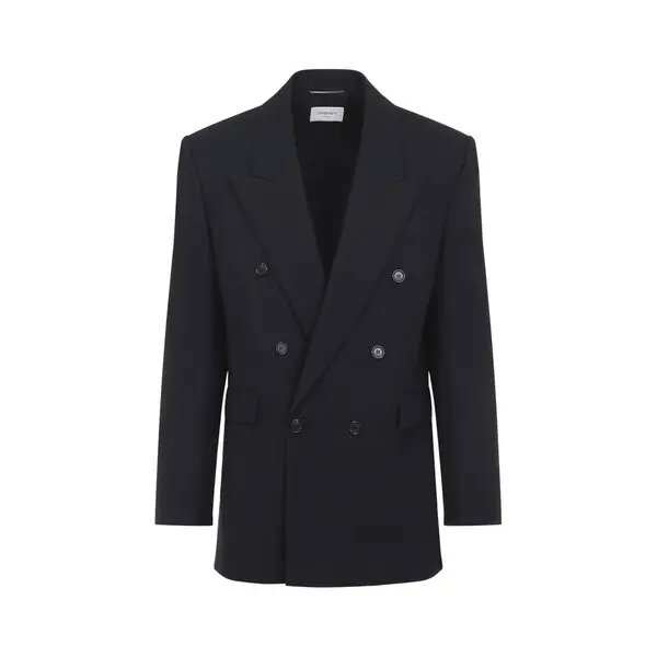 Saint Laurent Tailored Wool Jacket - Blue