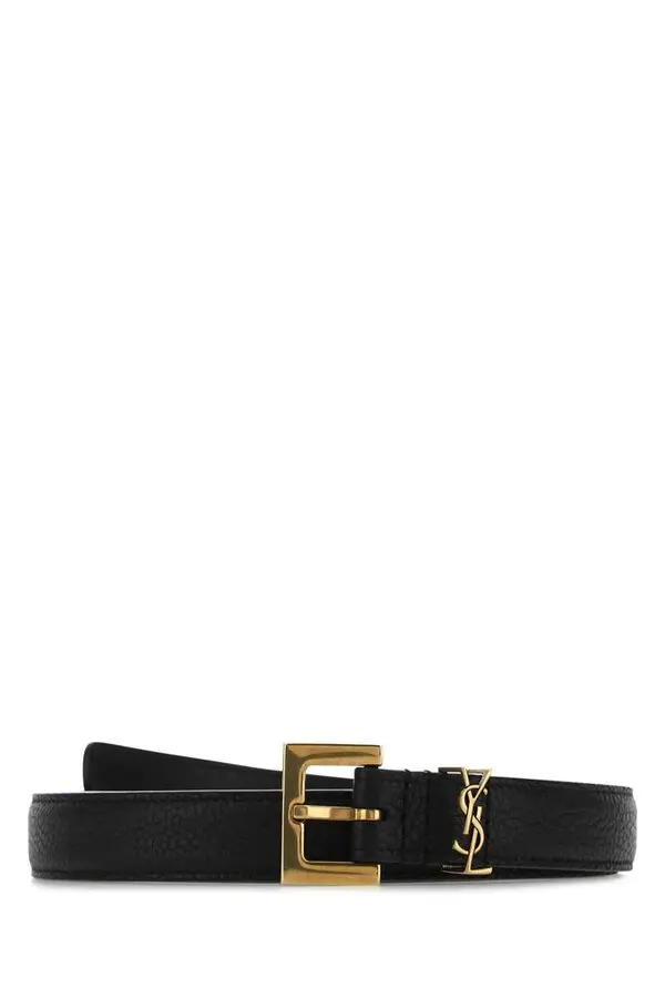 Saint Laurent Leather Belt - Black