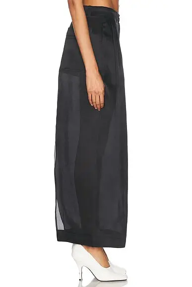Khaite Lucian Organza Skirt - Black
