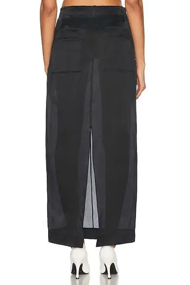 Khaite Lucian Organza Skirt - Black