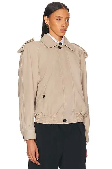 Saint Laurent Leather Bomber Jacket