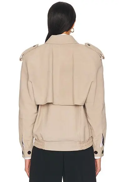 Saint Laurent Leather Bomber Jacket