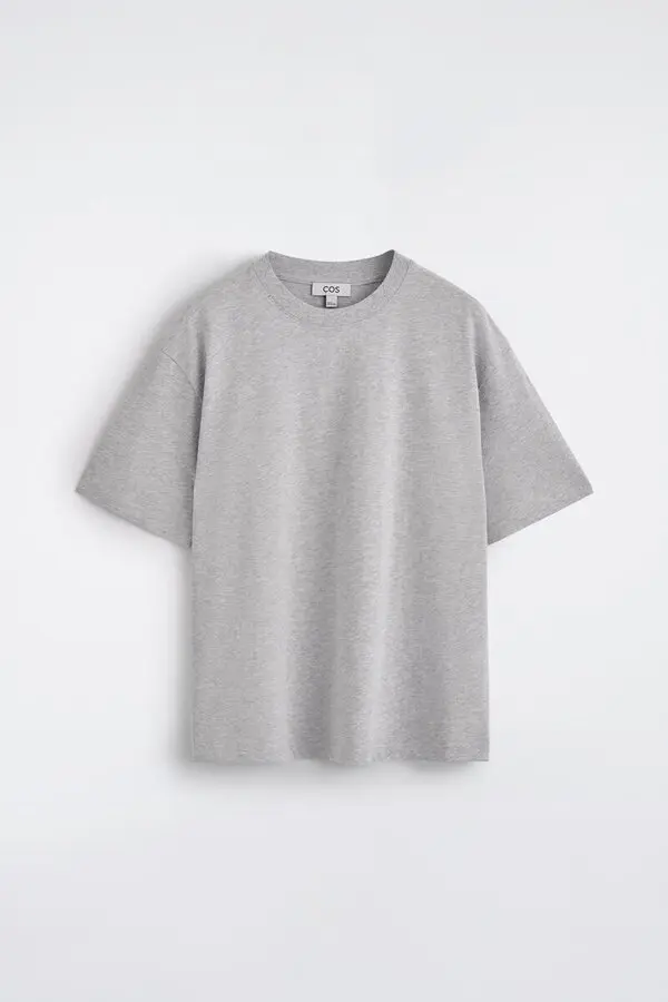 Cos Relaxed Lightweight Cotton T-shirt - Gray