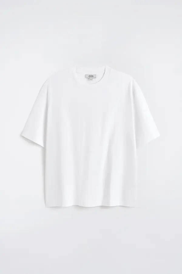 Cos Relaxed Lightweight Cotton T-shirt - White