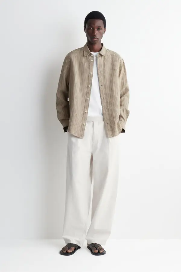 Cos Relaxed Lightweight Cotton T-shirt - White