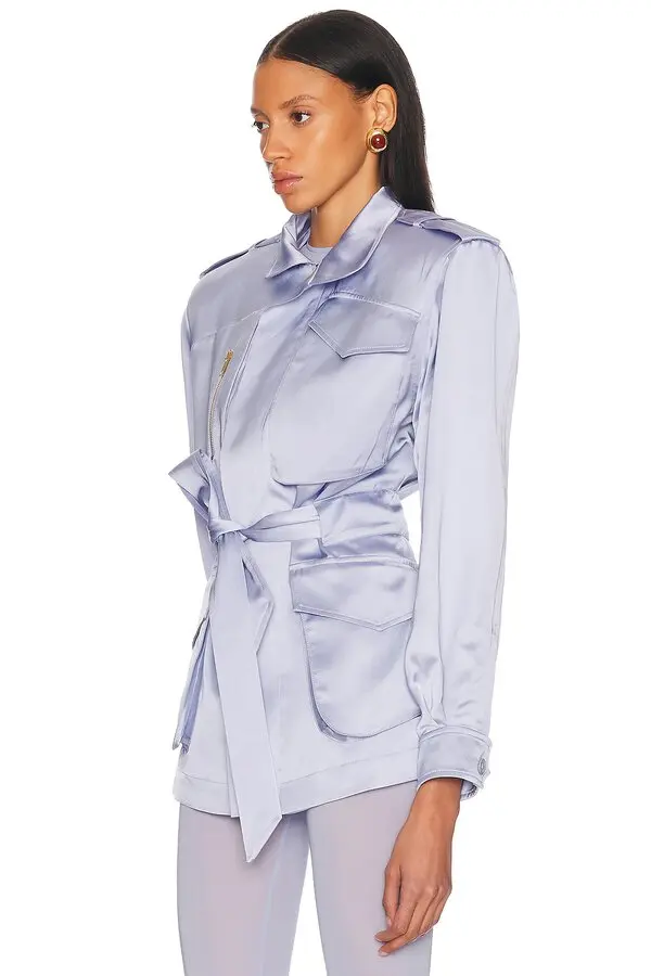 Alexandre Vauthier Satin Tailoring Jacket - Iris