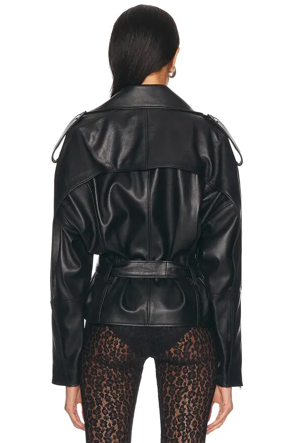 Alexandre Vauthier Leather Biker Jacket