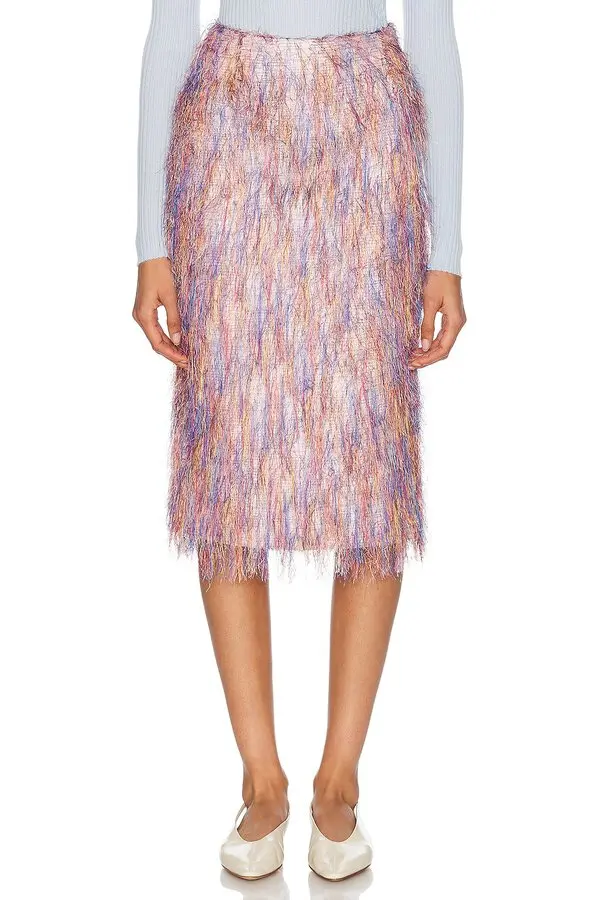 Gabriela Hearst Manuela Leather Skirt - Aurora Multi