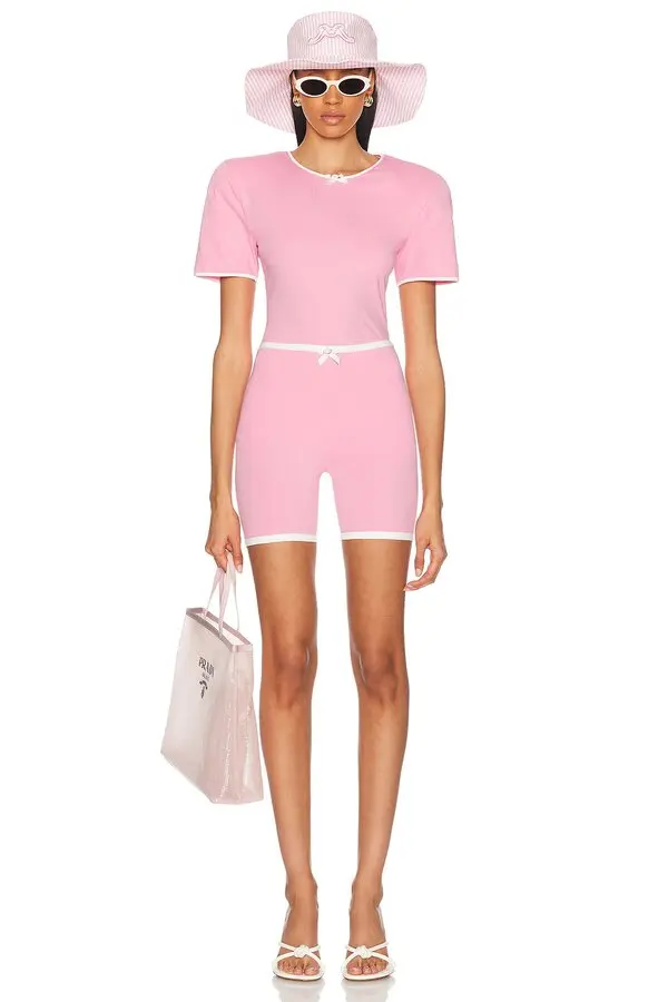 ROWEN ROSE Puff Sleeve Jersey Top
