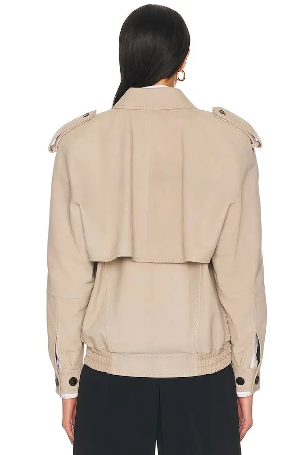 Saint Laurent Beige Bomber Jacket