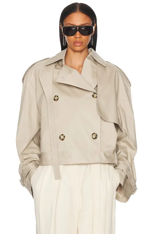 Stella McCartney Light Cotton Short Trench Coat