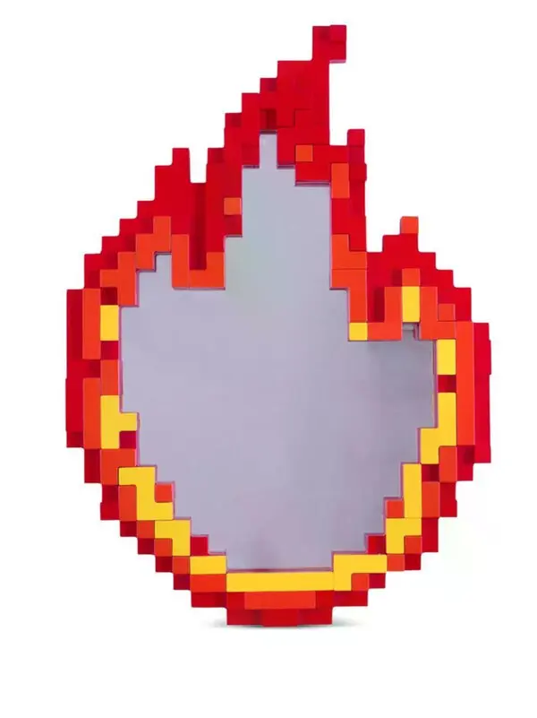 SELETTI Flame Pixelated Mirror - Red